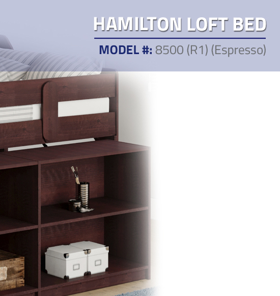 The Hamilton Loft Bed with Storage by BK Furniture